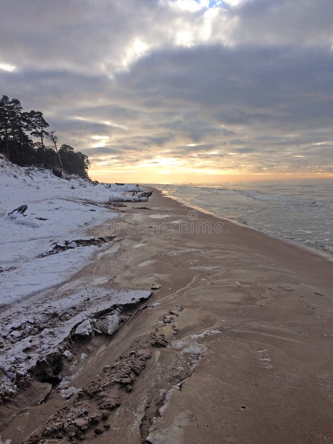 Winter seashore 2 stock photo. Image of waves, dune - 169427204