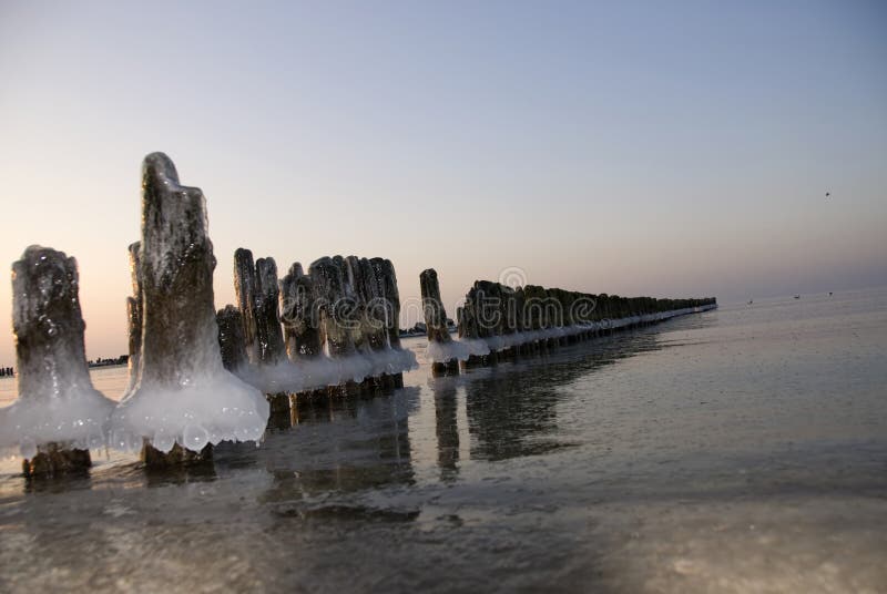 The winter at the seaside stock photo. Image of niebi - 12596544