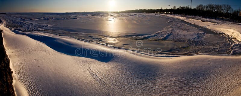 Winter seaside panorama stock image. Image of view, sparkling - 12733971