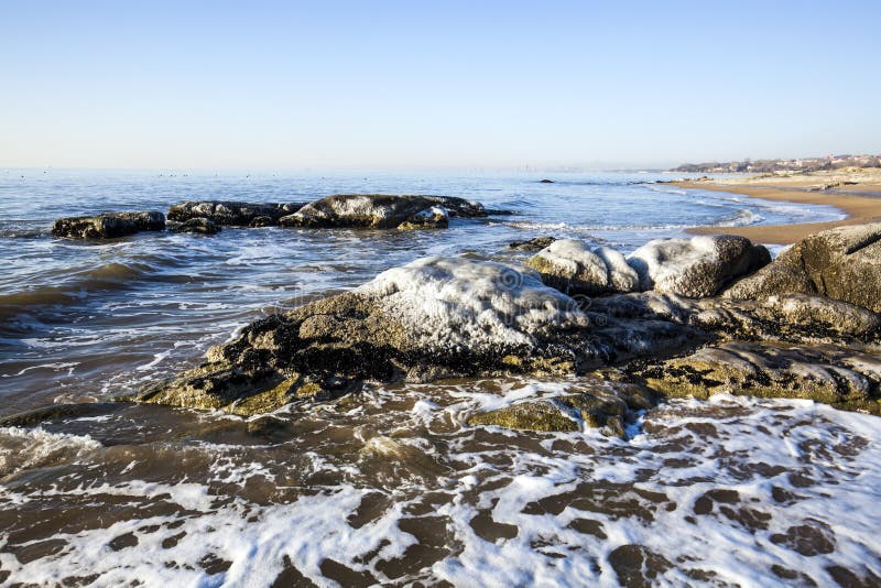 Winter seaside scenery stock photo. Image of seaside - 172193224