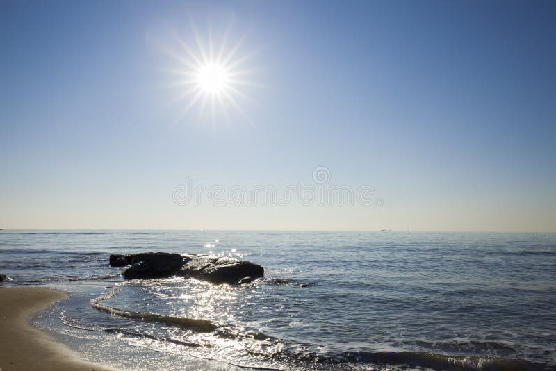 Winter seaside scenery stock photo. Image of destination - 172194718