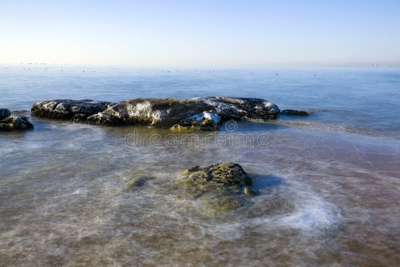 Winter seaside scenery stock image. Image of seascape - 172199623