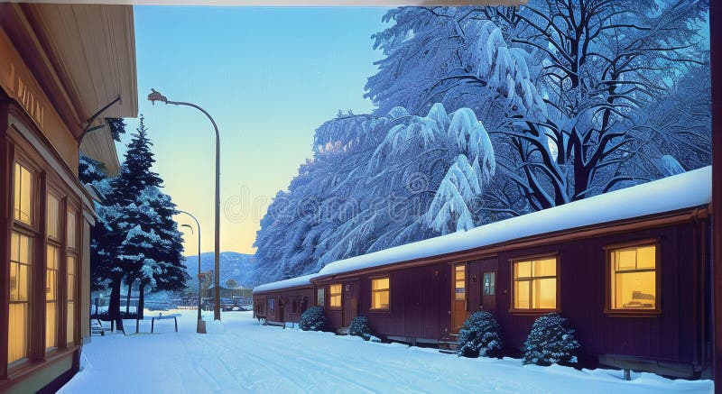 Winter Season is Back Nature Landscape Ai Generated Stock Image - Image ...