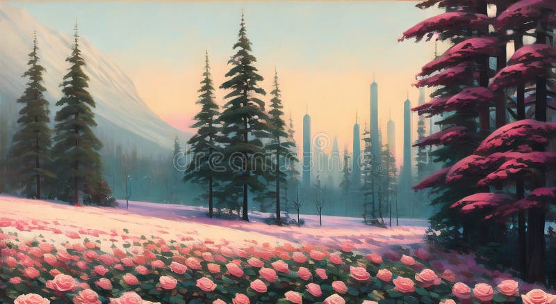 Winter Season is Back Nature Landscape Ai Generated Stock Image - Image ...