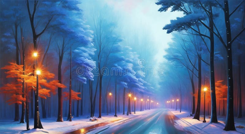 Winter Season is Back Nature Landscape Ai Generated Stock Illustration ...