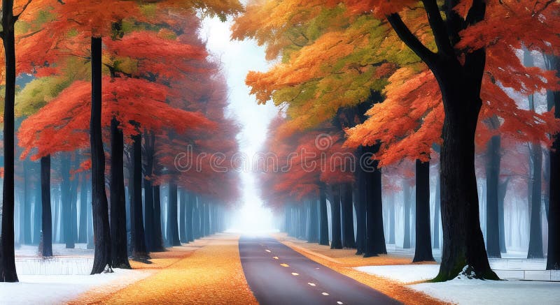 Winter Season is Back Nature Landscape Ai Generated Stock Illustration ...