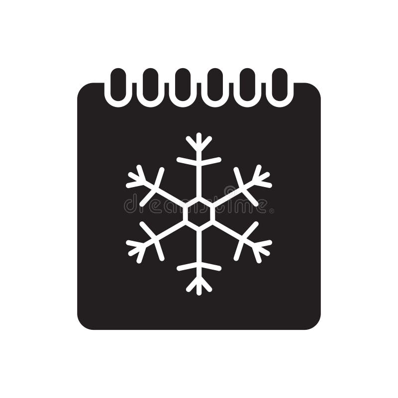 Winter Season Calendar Icon. Calendar with Snowflake Icon Stock Vector ...