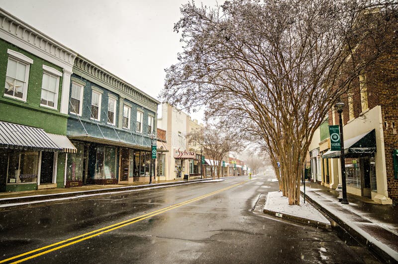 Winter Season in York South Carolina Editorial Image - Image of streets ...
