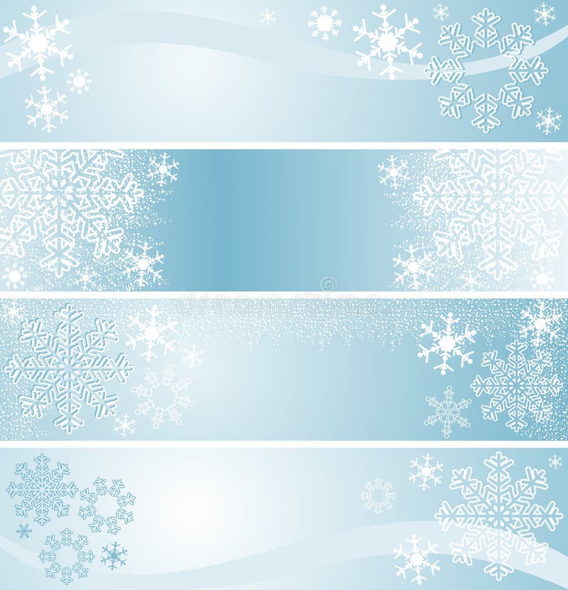 Winter banners stock vector. Illustration of weather - 16613861