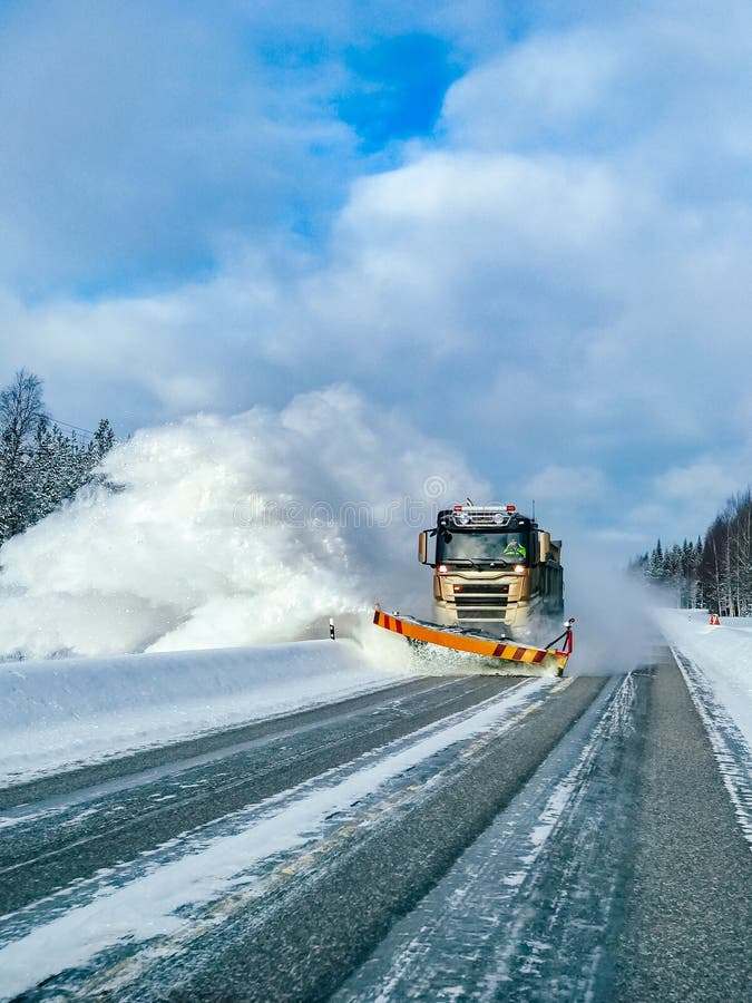 Winter Service Truck for Snow Plow Clearing Road after Winter Snowstorm ... Winter Service Truck for Snow Plow Clearing Road after Winter Snowstorm ...