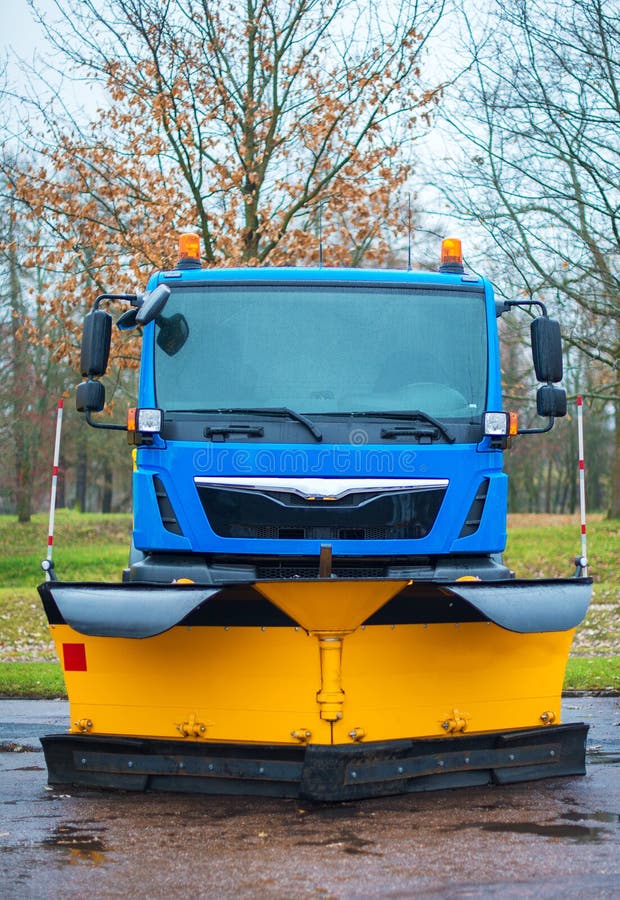 Winter service vehicles. stock image. Image of cleaning - 46968419