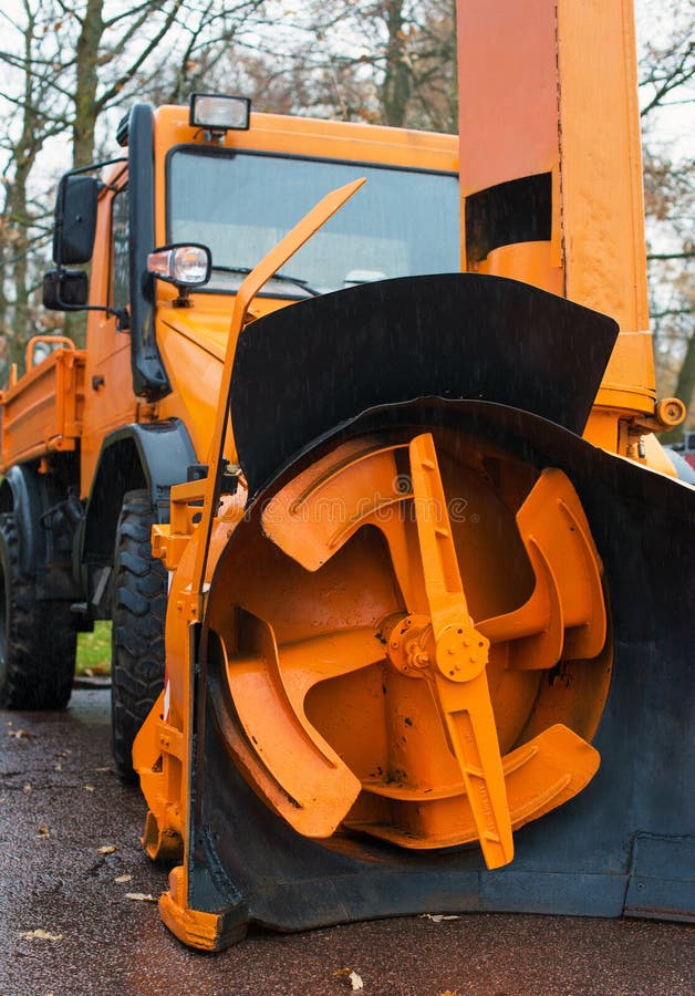 Winter service vehicles. stock photo. Image of orange - 46968156