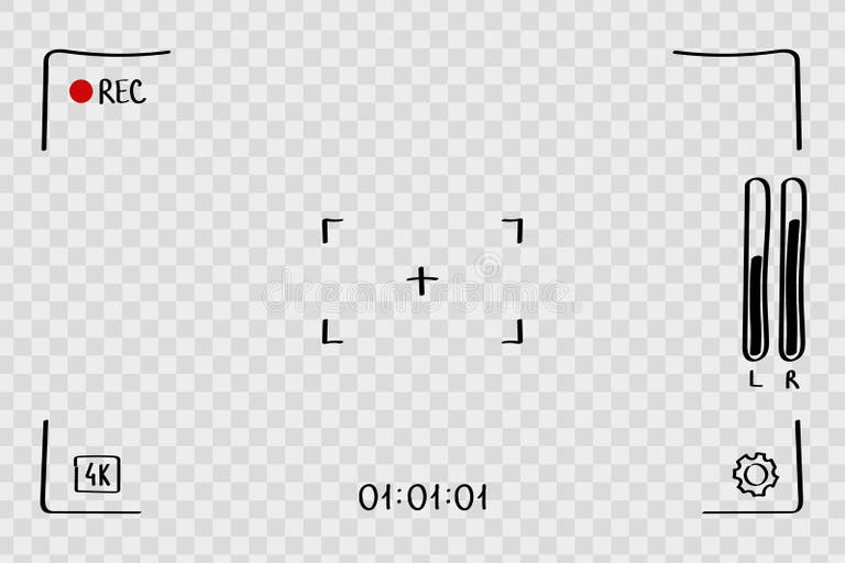 Hand Drawn Camera Viewfinder Frame Stock Vector - Illustration of label ...