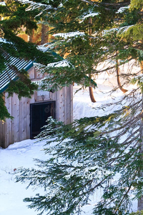 Winter Shack stock image. Image of landscape, snow, climbing - 22687275