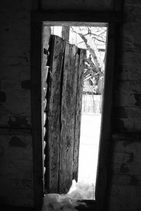 Winter Shack Door stock photo. Image of winter, trees - 20079360
