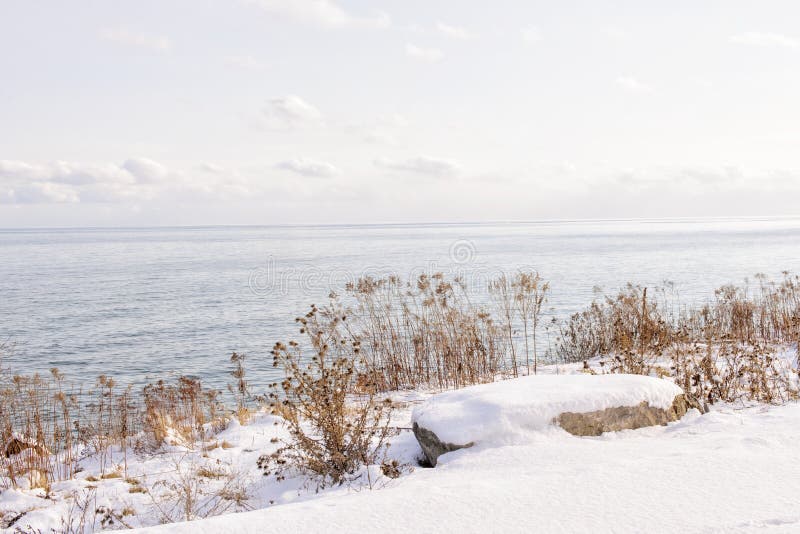 Winter Shore of Lake Ontario Stock Photo - Image of scenery, calmness ...