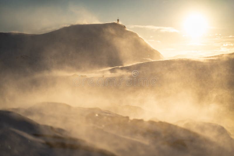 Winter Showing Its Harsh Side Stock Image - Image of horizon, sunset ...