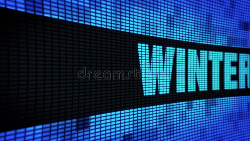 Winter Side Text Scrolling LED Wall Pannel Display Sign Board Stock ...