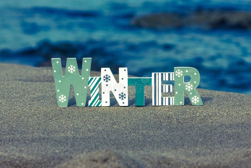 Winter Sign stock image. Image of color, medeterranean - 65806975