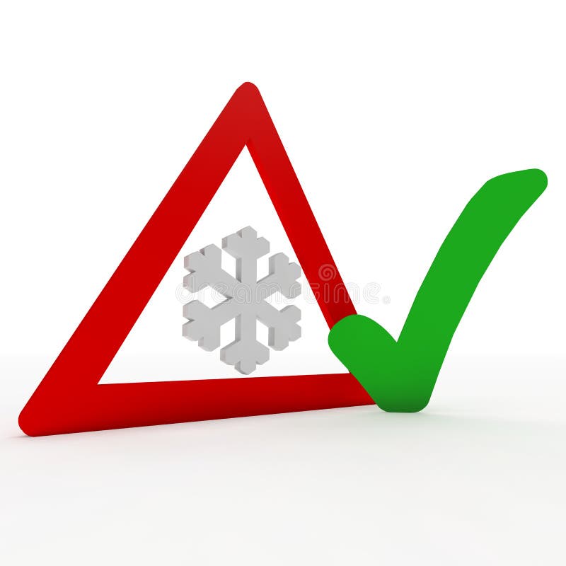 Winter sign stock illustration. Illustration of warning - 32197228