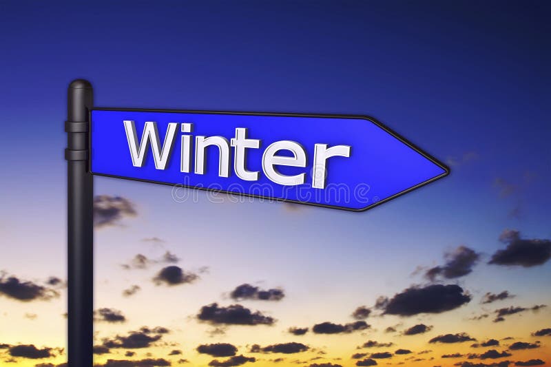 Winter signs stock illustration. Illustration of street - 7341288