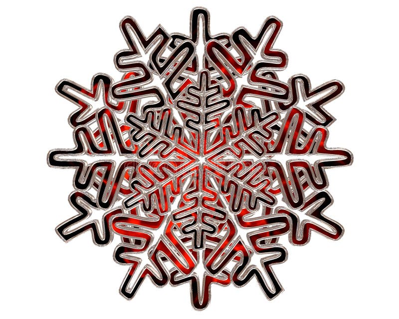 Winter Silver Colored Snowflakes on a White Background Stock ...