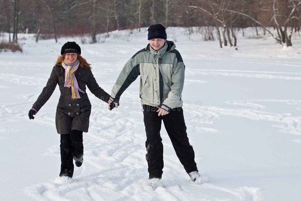 Winter Skate. stock image. Image of couple, enjoying - 17564307