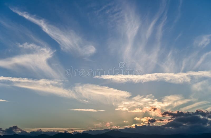 Winter Sky in Cyprus at Sunset 2 Stock Image - Image of remote, nature ...