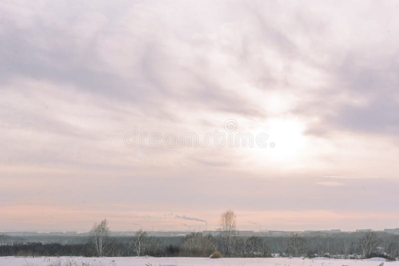 Winter Sky Dark Sky. Winter Clouds Stock Image - Image of scene ...