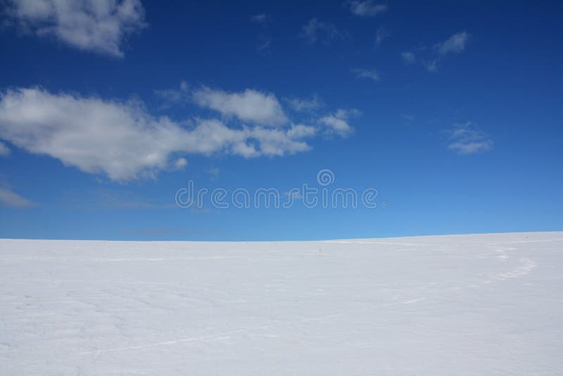Winter Sky Horizon Snow and Clouds Stock Photo - Image of blue, freeze ...