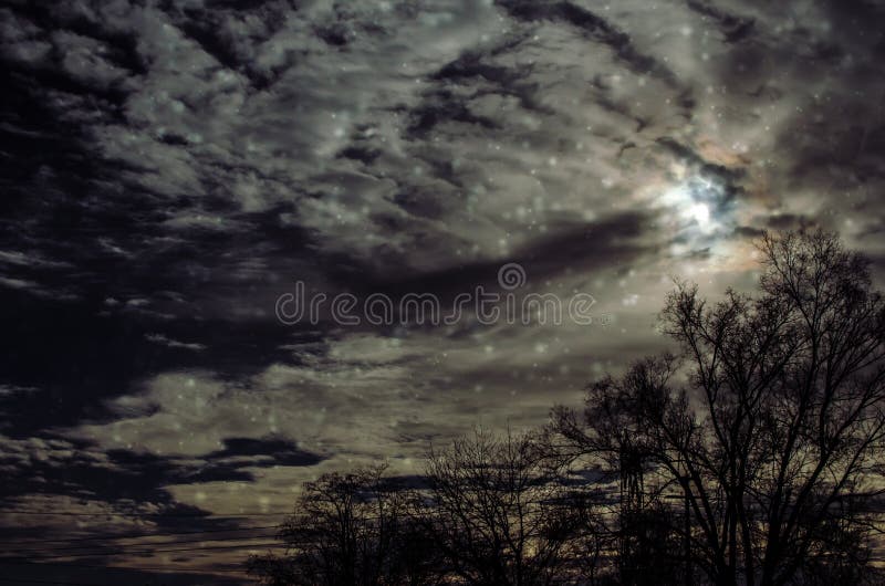Winter Sky Snow stock photo. Image of cloudy, cold, precipitation ...