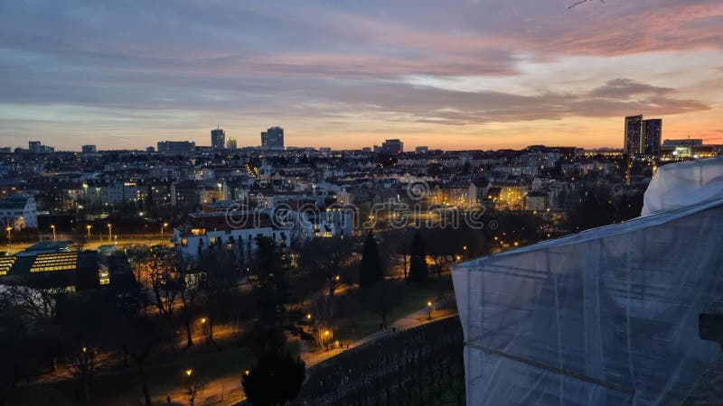 Winter Sky View Over Prague City Horizon Stock Photo - Image of horizon ...