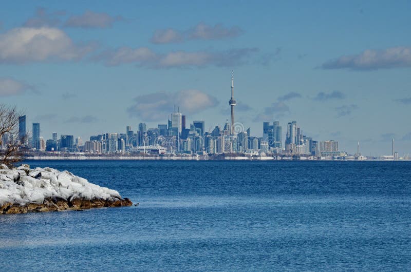 Winter Skyline of Toronto stock image. Image of toronto - 240083951
