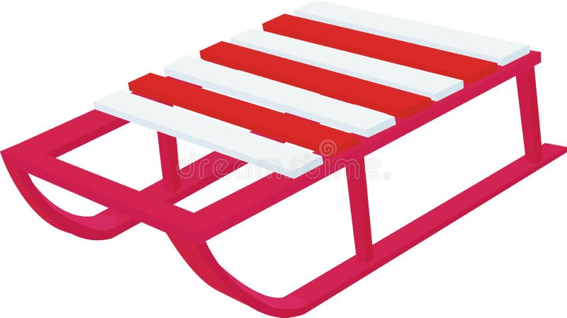 Winter Sled. Illustration on White Background Stock Vector ...