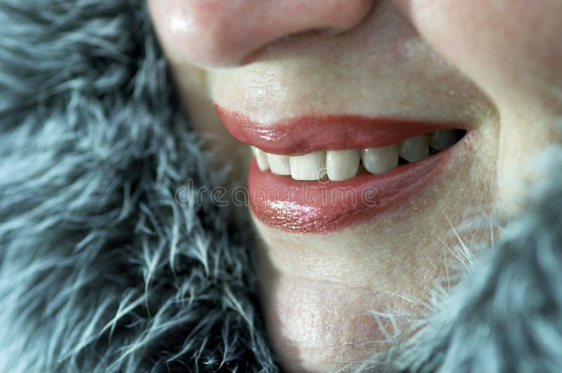 Winter smile stock photo. Image of woman, people, lips - 411032