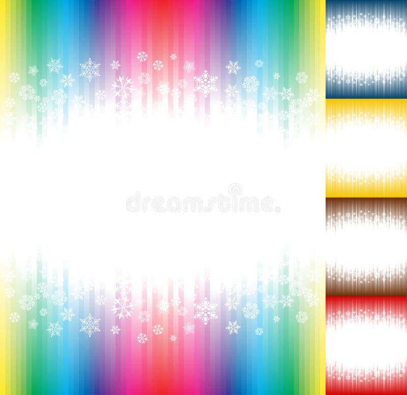 Winter Snow Abstract Rainbow Colours Background Stock Vector ...