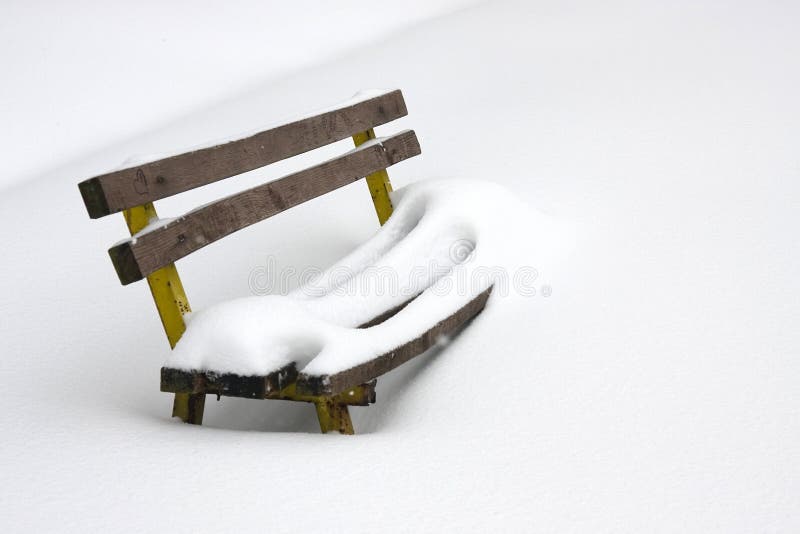 Winter snow bench stock image. Image of snow, park, winter - 13005579