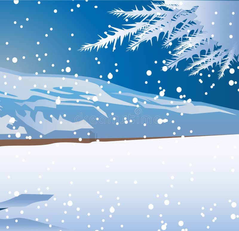 Winter Snow-Fall stock illustration. Illustration of falling - 43190551