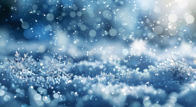 Winter Snow Falling on a Snowy Field during a Sunset Stock Photo ...