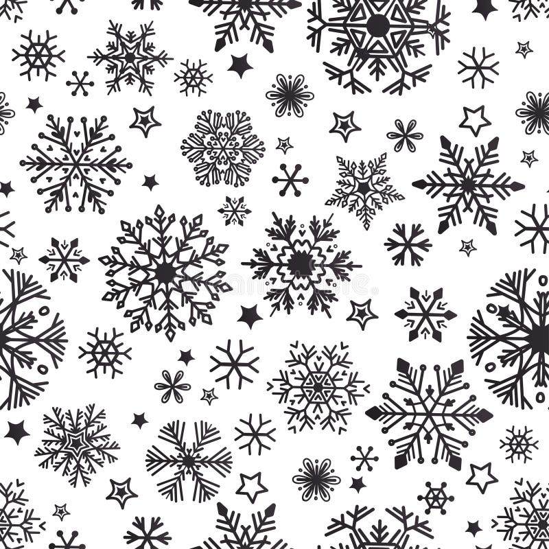 Snow Pattern on White Background. Vector Illustration. Stock Vector ...
