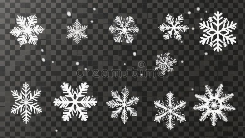 Winter Snow Flakes Fall on Checkered Background with Holiday Theme ...