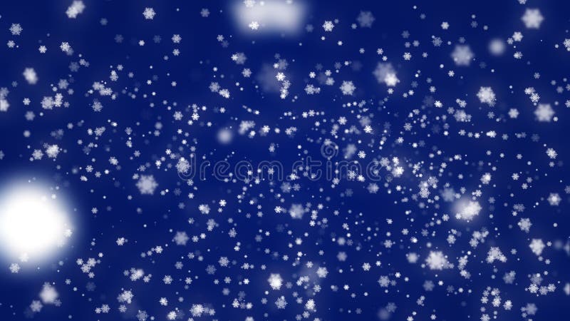 Winter Snow Flakes Fall Down Stock Illustration - Illustration of ...