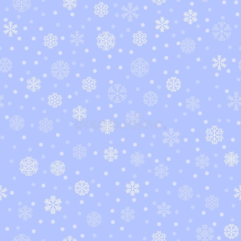 Winter Snow Light Seamless Pattern Stock Illustration - Illustration of ...