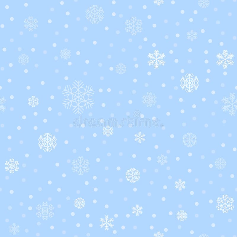 Winter Snow Light Seamless Pattern Stock Illustration - Illustration of ...