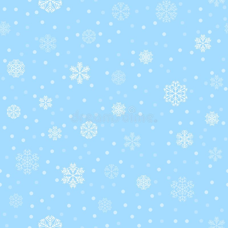Winter Snow Light Seamless Pattern Stock Illustration - Illustration of ...