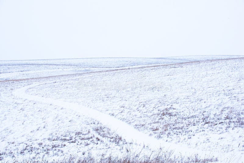 Winter Snow Minimalistic Landscape Stock Photo - Image of weather ...