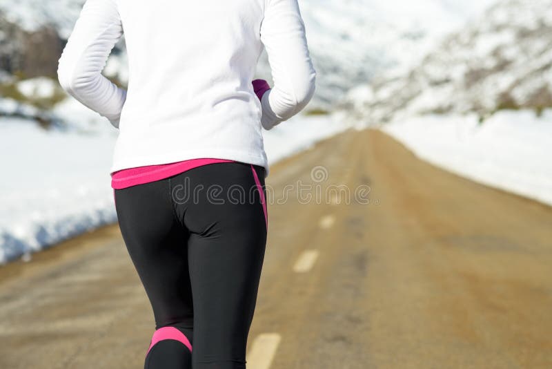 Winter Snow Running Concept Stock Image - Image of road, recreation ...