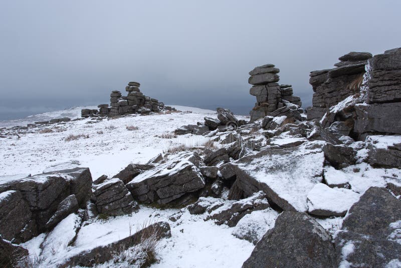 Winter Staple Tor stock photo. Image of scene, skies - 170117538