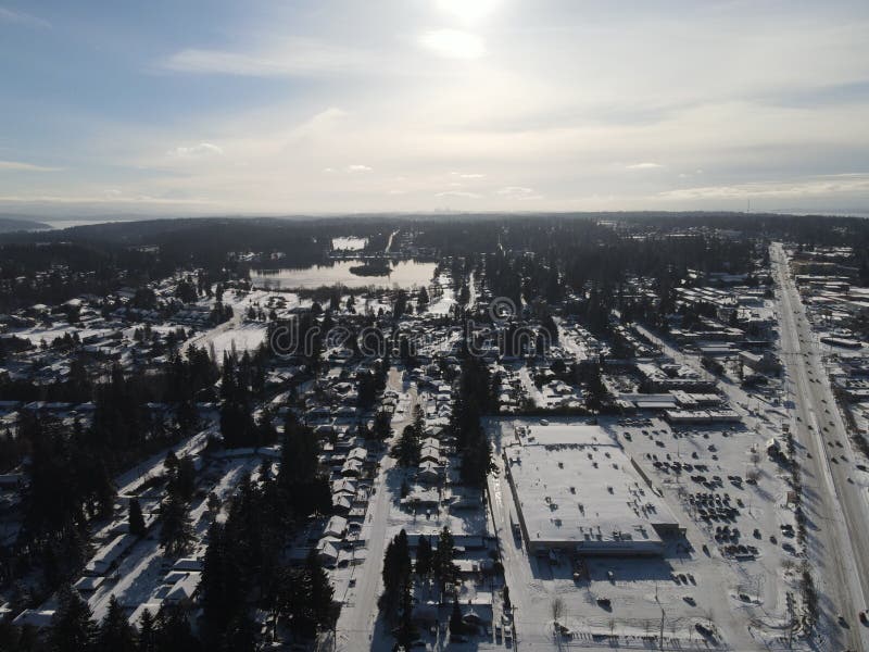 Winter Snow Storm Edmonds Washington Stock Photo - Image of winter ...