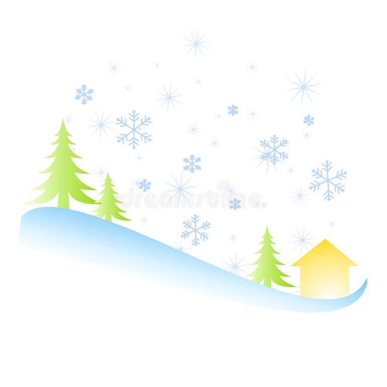 Snow Winter Scene Trees Stock Illustrations – 219,718 Snow Winter Scene ...
